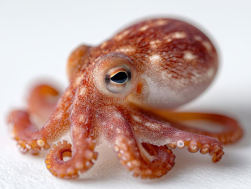 Orange Octopus Sitting White Surface Stock Photos - Free & Royalty-Free ...