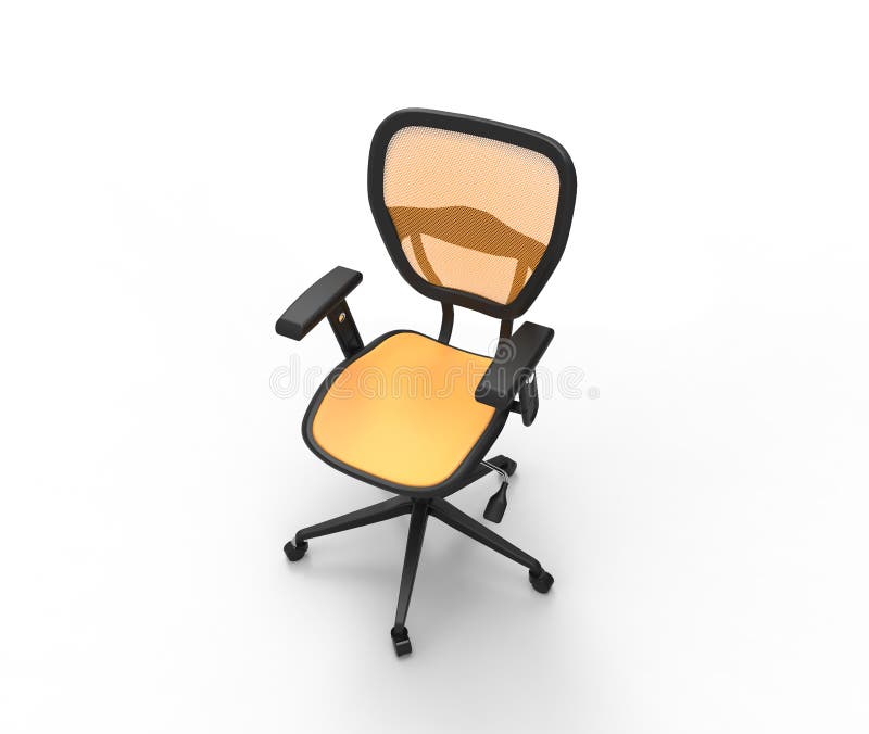 Orange Office Chair - Top View Stock Illustration - Illustration of ...