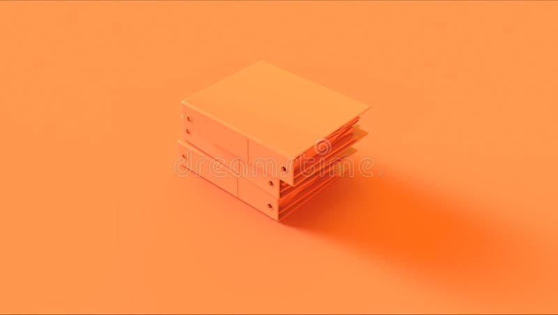 Orange Office Empty Box Files Stock Illustration - Illustration of ...