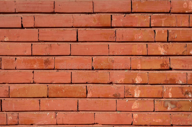 Orange Old Brick Wall. Architectural Background Texture Stock Photo ...