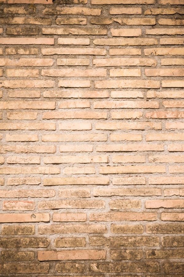 Orange Old Bricks Background Vertical Stock Photo - Image of aged ...