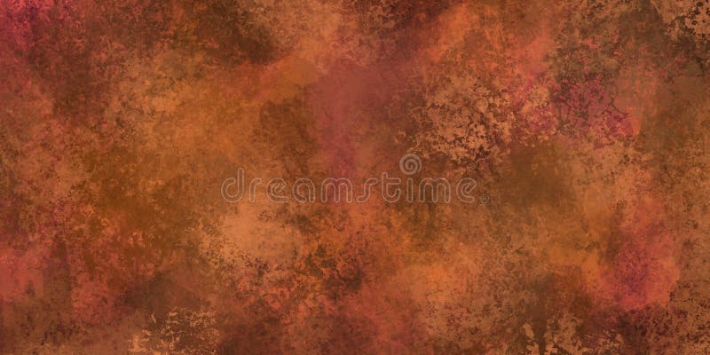 Orange Old Rust Background with Grunge Old Texture Stock Illustration ...