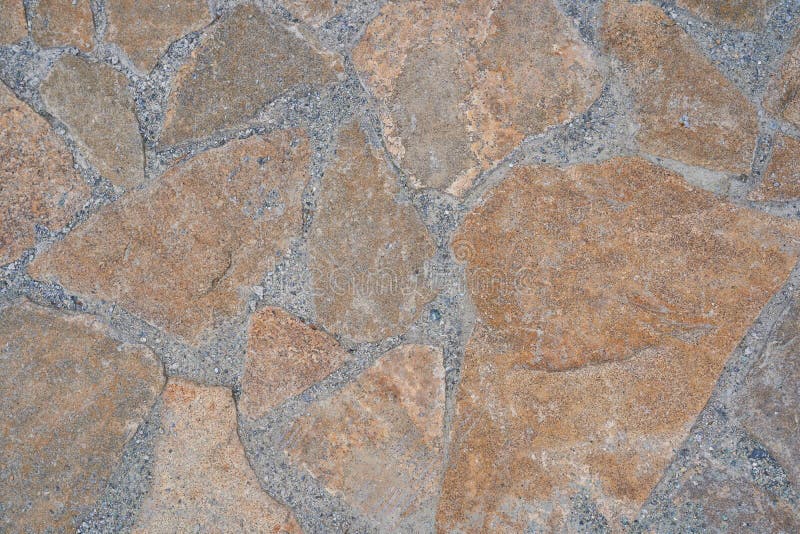 Orange Old Stone Road Surface. Seamless Texture Stock Photo - Image of ...