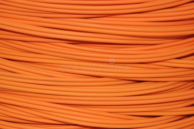 Orange optical cable stock image. Image of line, cross - 22256395