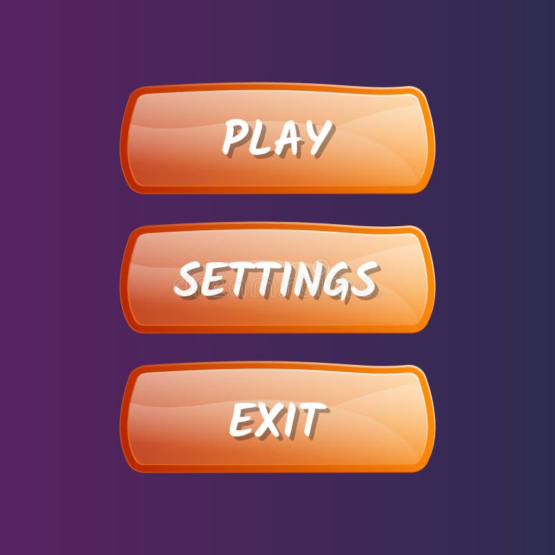 Options Selection Windows, Panel Settings Vector Set for Computer Games ...
