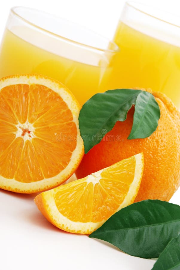Orange with Orange Juice and the Cut Slices Stock Image - Image of ...