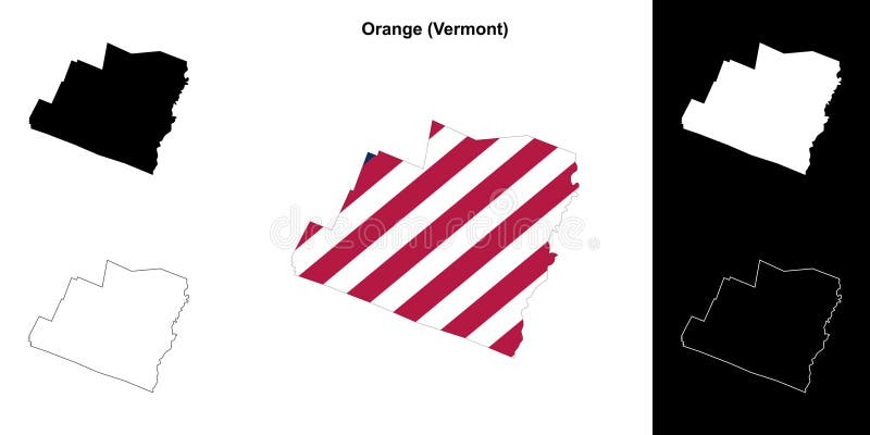 Orange outline map stock vector. Illustration of boundary - 324173448