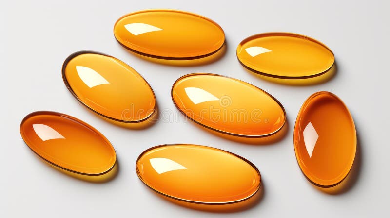 Orange Oval Stickers on White - AI Generated Stock Illustration ...