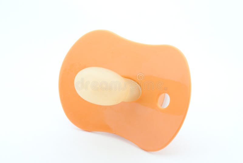 Orange pacifier stock photo. Image of people, background - 24708308