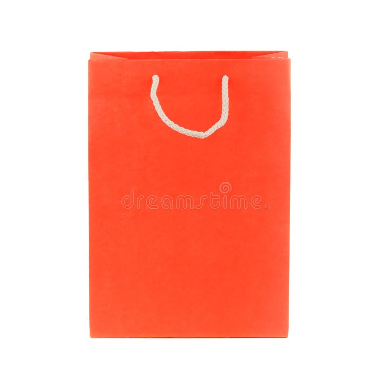 Orange Package from Paper, Isolated on White Stock Image - Image of ...