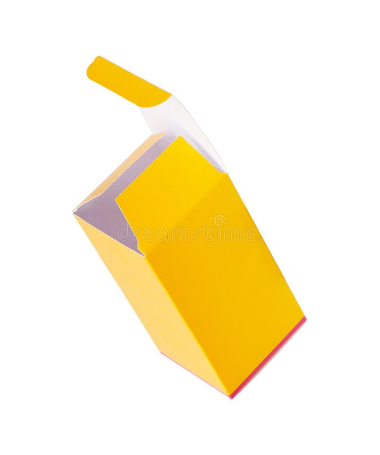 Orange Packing Box Isolated on White Background. Design Element with ...