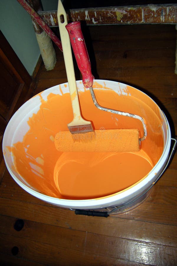 Orange Paint Picture. Image: 5396046