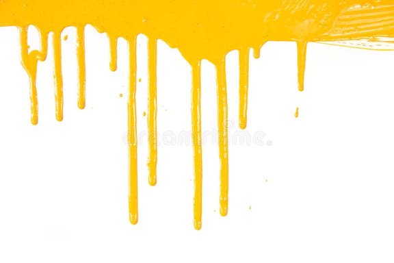 Orange Paint Dripping / Isolated on White Stock Image - Image of ...