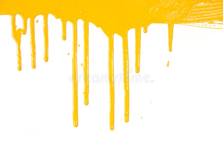Orange Paint Dripping / Isolated on White Stock Image - Image of ...