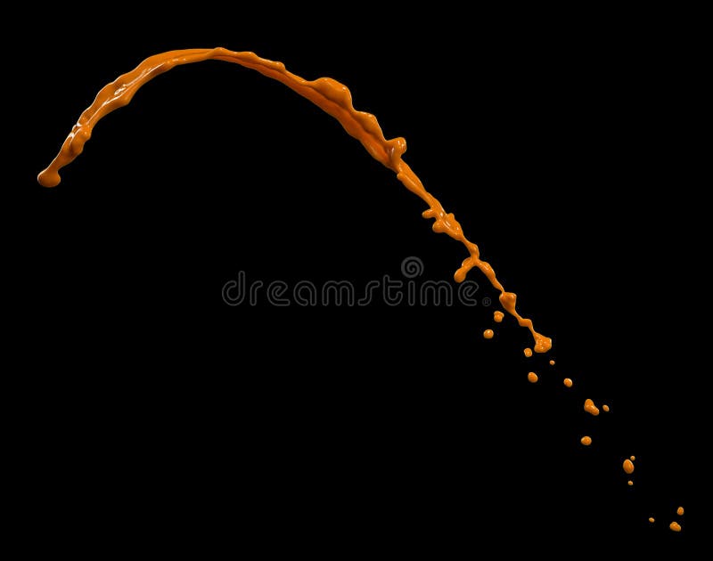 Orange Paint Splash Isolated on White Background Stock Photo - Image of ...