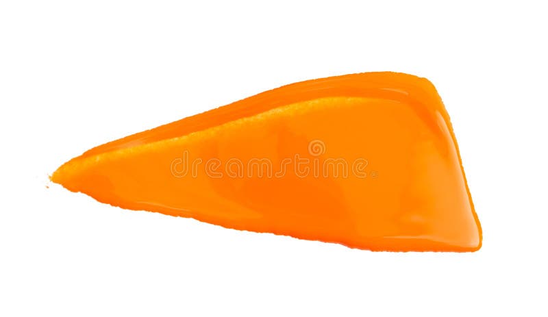 An Orange Paint Swatch on a White Background Stock Image - Image of ...