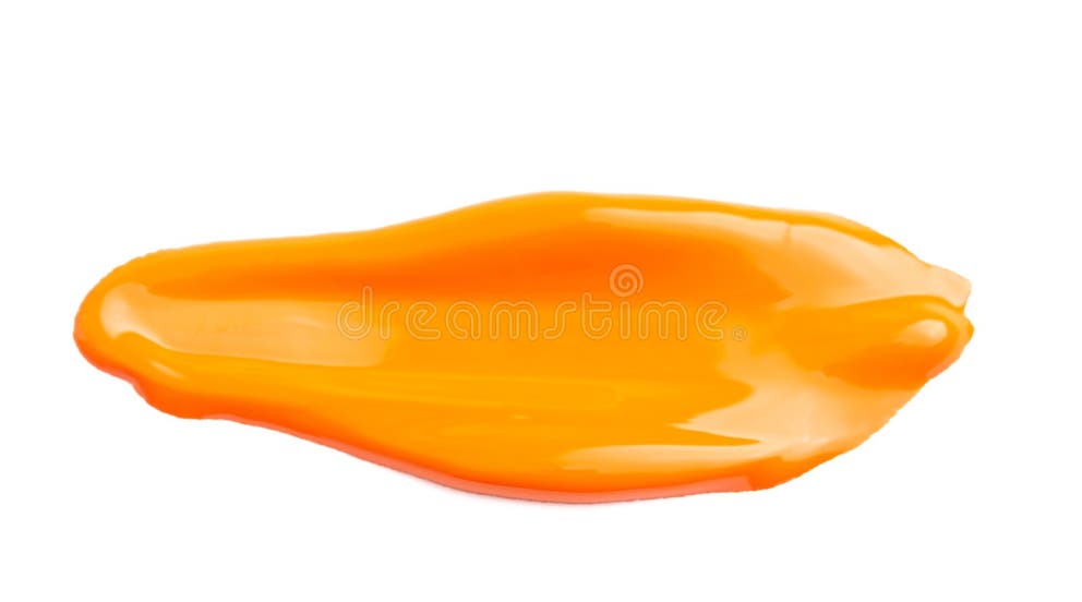 An Orange Paint Swatch on a White Background Stock Photo - Image of ...