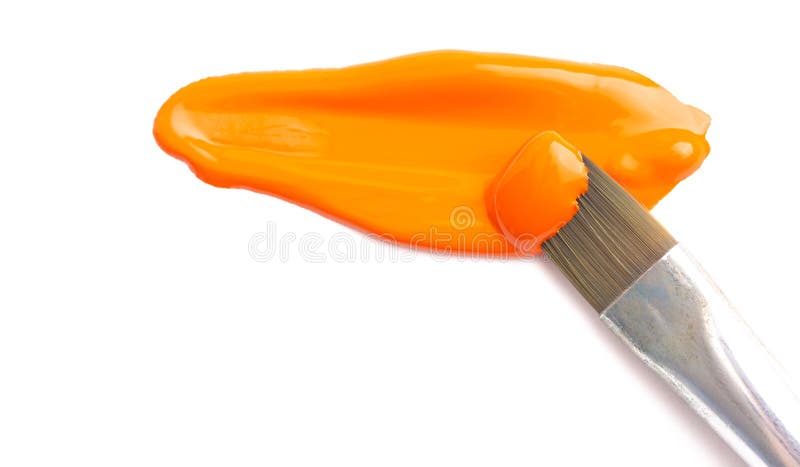 An Orange Paint Swatch on a White Background Stock Photo - Image of ...
