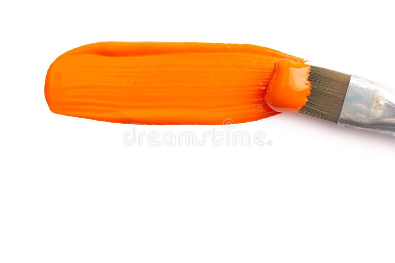 An Orange Paint Swatch on a White Background Stock Image - Image of ...