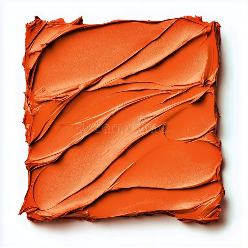 Orange Paint Texture Abstract Art Background Design Element Isolated on White Background Stock ...