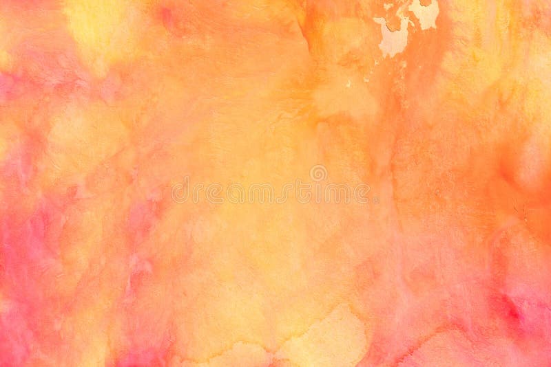 Orange Painted Watercolor Background Texture Stock Illustration ...