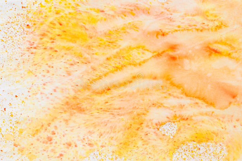 Orange Painted Watercolor Background Texture Stock Photo - Image of ...