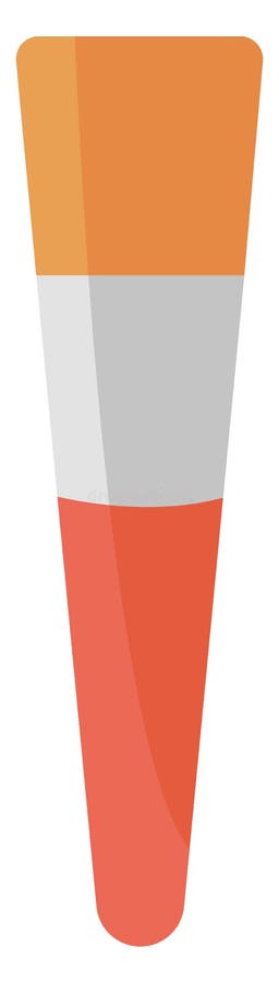 Orange Painting Brush, Icon Stock Vector - Illustration of paint, brush ...