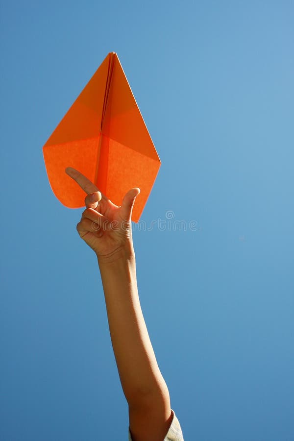 Orange paper boat stock image. Image of metaphors, ships - 67284573