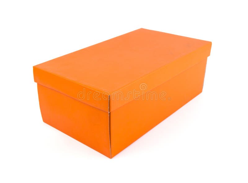 Orange paper box. stock photo. Image of white, isolated - 32083566