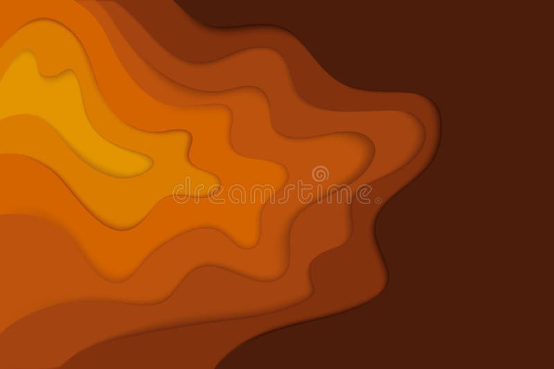 Orange Paper Cut Background, Vector Illustration EPS 10 Stock Vector ...