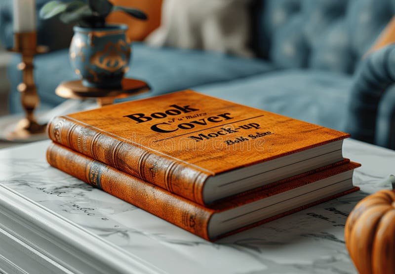 Orange Paperback Book Cover Mockup for Creative Presentation Stock ...