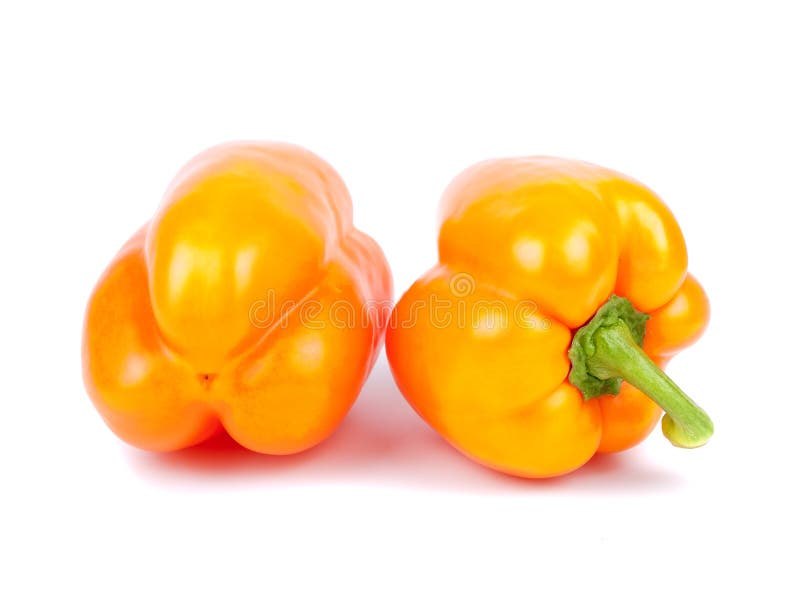 Orange paprika stock image. Image of white, isolated - 10935153