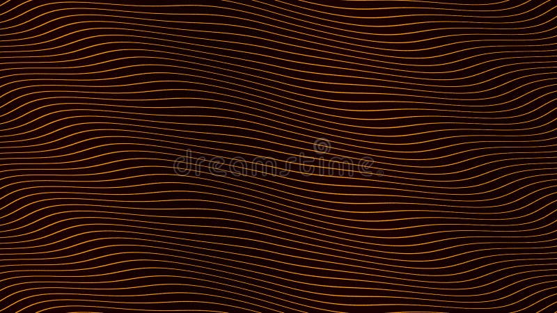Orange Parallel Wave Lines Slow Flowing Animation on Isolated White ...