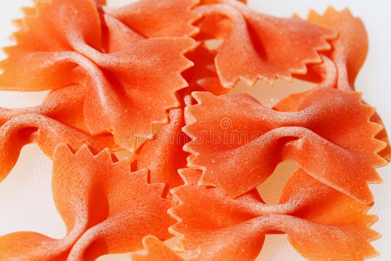 Pasta Bows from Durum Wheat. Food Background Close Up Stock Image ...