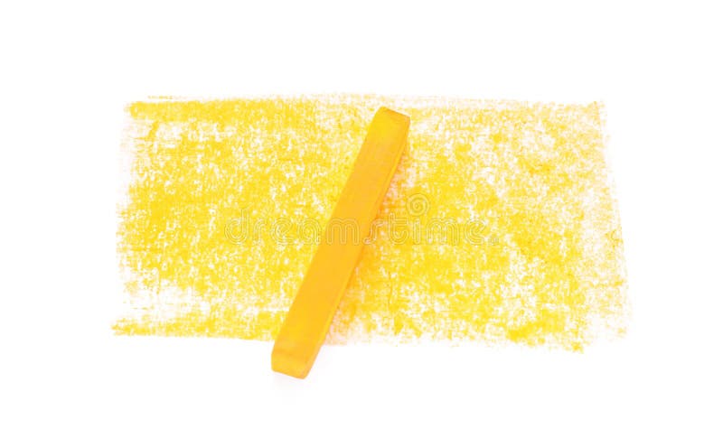 Orange Pastel Chalk on Sheet of Paper with Scribble, Top View. Drawing ...