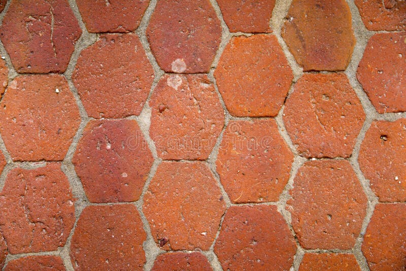 Orange Paving stock photo. Image of stone, hexagon, orange - 87716758