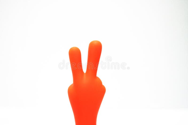 Orange Peace Sign stock image. Image of object, hand, orange - 5163925