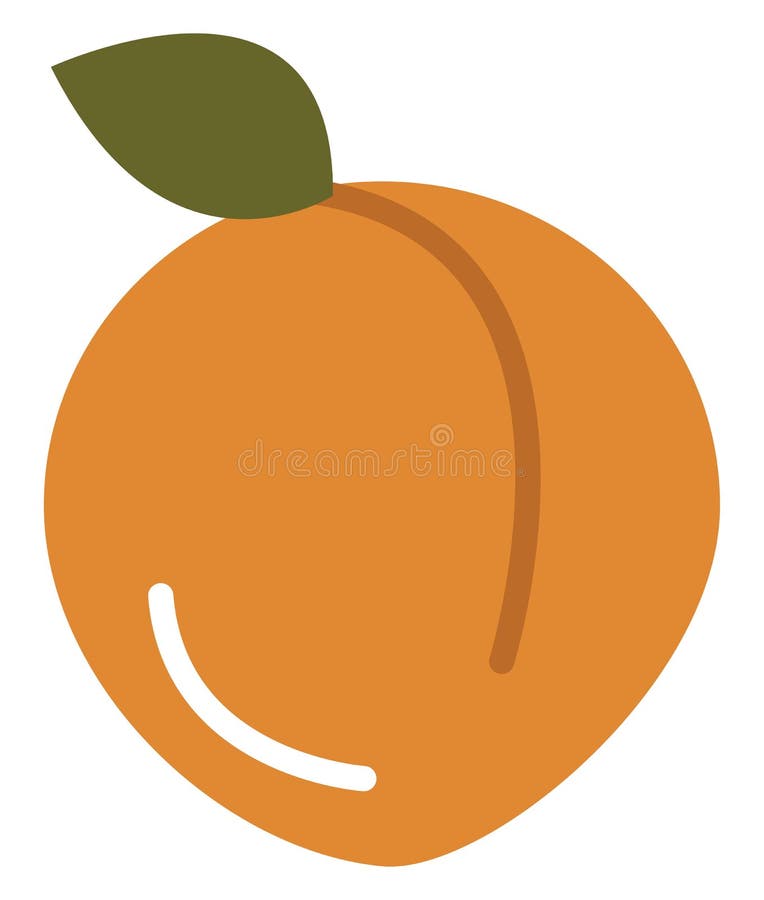 Orange peach, icon stock vector. Illustration of banana - 261078205