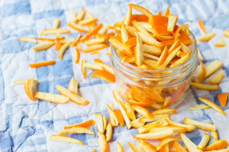 Orange peels in a jar stock photo. Image of water, citrus - 110194034