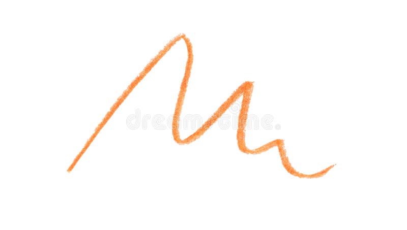 Orange Pencil Scribble on White Background Stock Photo - Image of ...