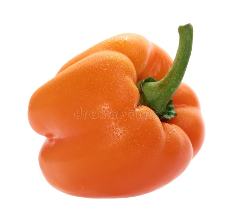 Orange pepper stock image. Image of color, sweet, drop - 18317767