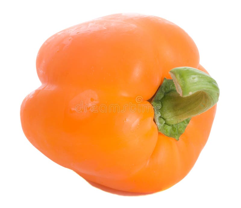 Orange pepper stock image. Image of vegetable, ripe, single - 6933983