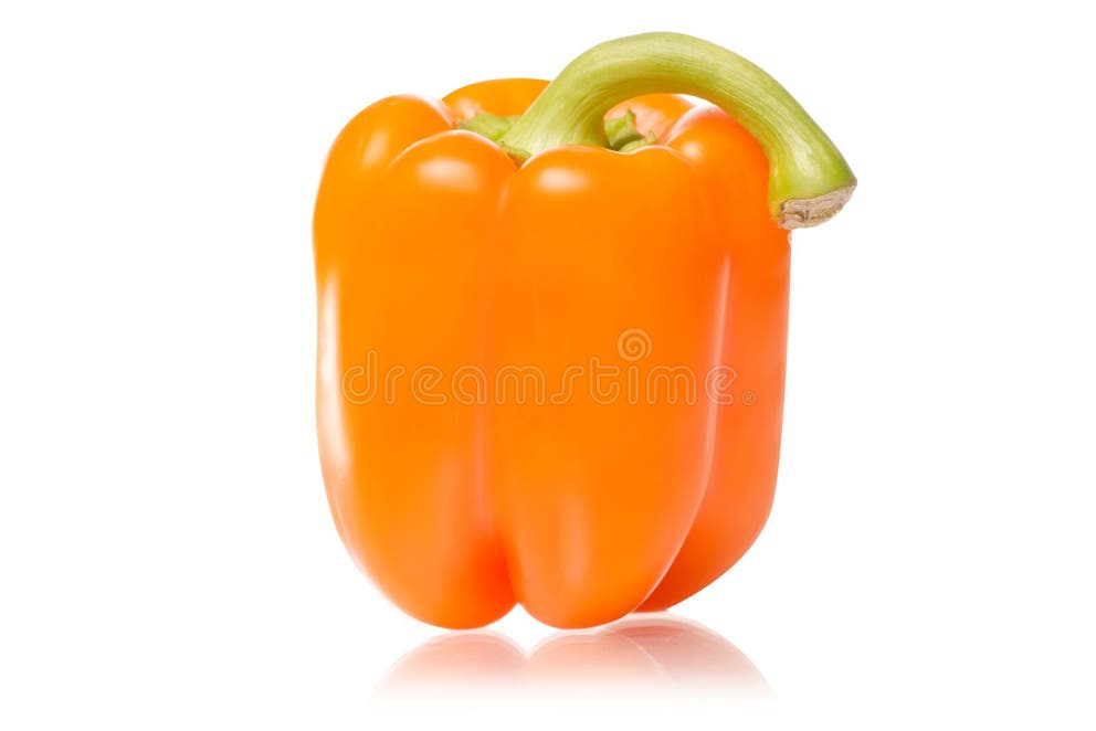 Orange pepper isolation stock image. Image of orange - 106015483