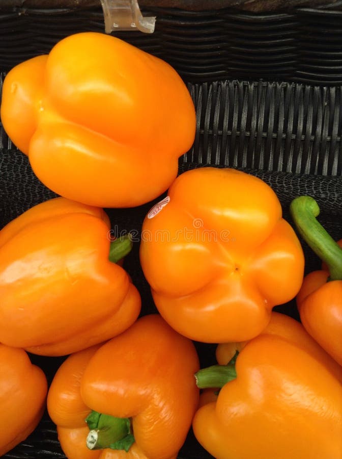 Orange peppers stock image. Image of orange, salad, peppers - 43849357