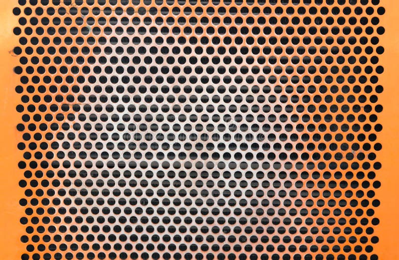 Orange Perforated Steel Plate For Background, Iron Perforated Sheet ...