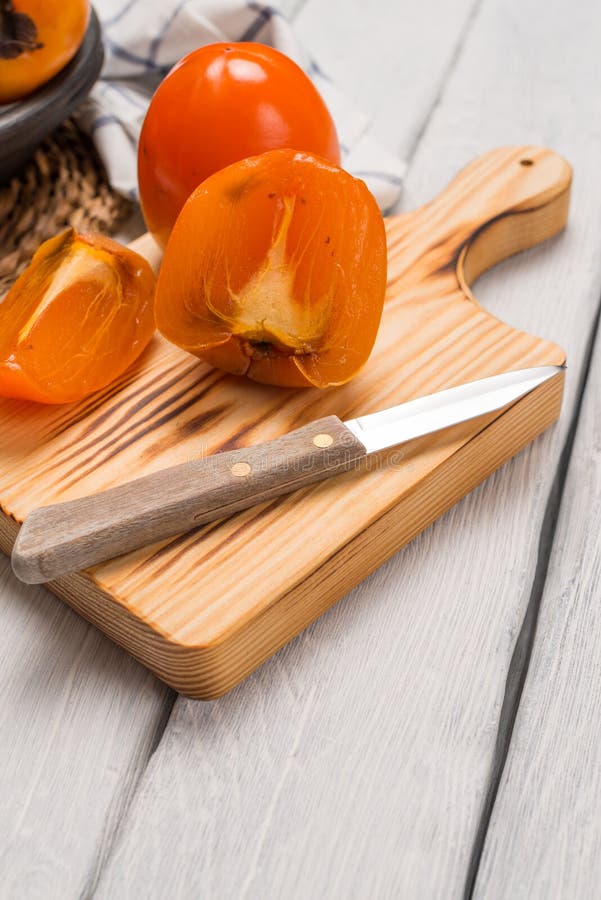 Orange persimmons stock image. Image of nutrition, natural - 96184371