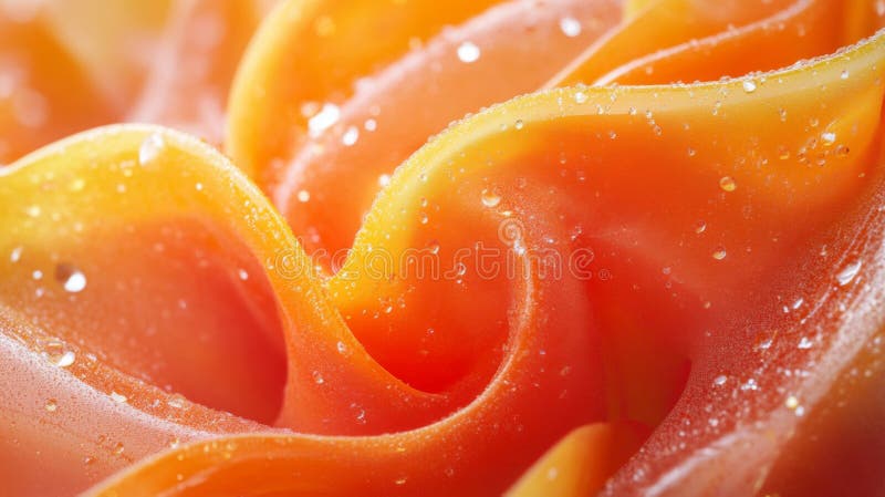 Orange Petals Dew Drops Abstract Floral Image Stock Illustration ...