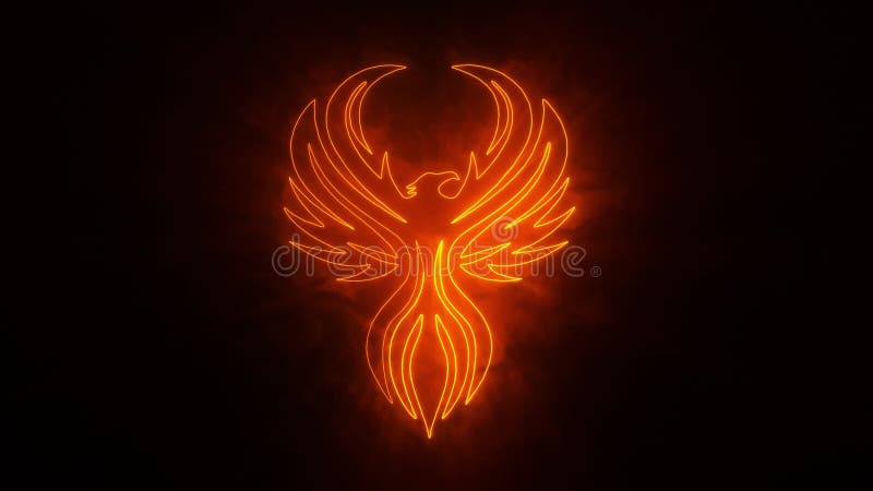 Fire Eagle Phoenix Intro Logo with Reveal Effect Background Stock ...