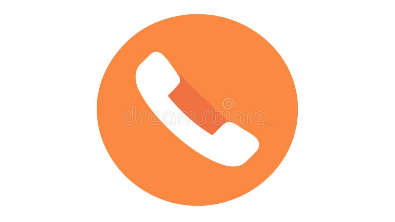 Old orange phone stock illustration. Illustration of fashioned - 110998276