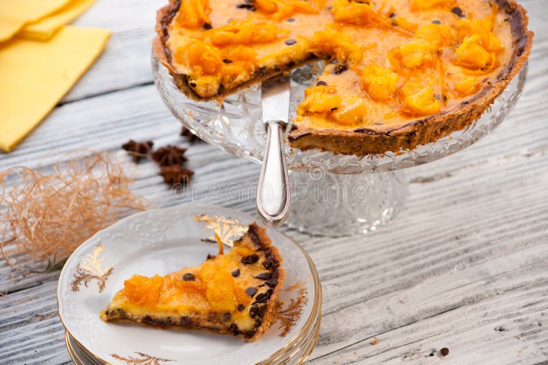 Orange pie stock image. Image of vibrant, bakery, orange - 28578265